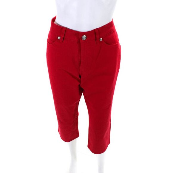 Escada | Jeans | Escada Womens Marie Capri Jeans Red Size 4 | Poshmark